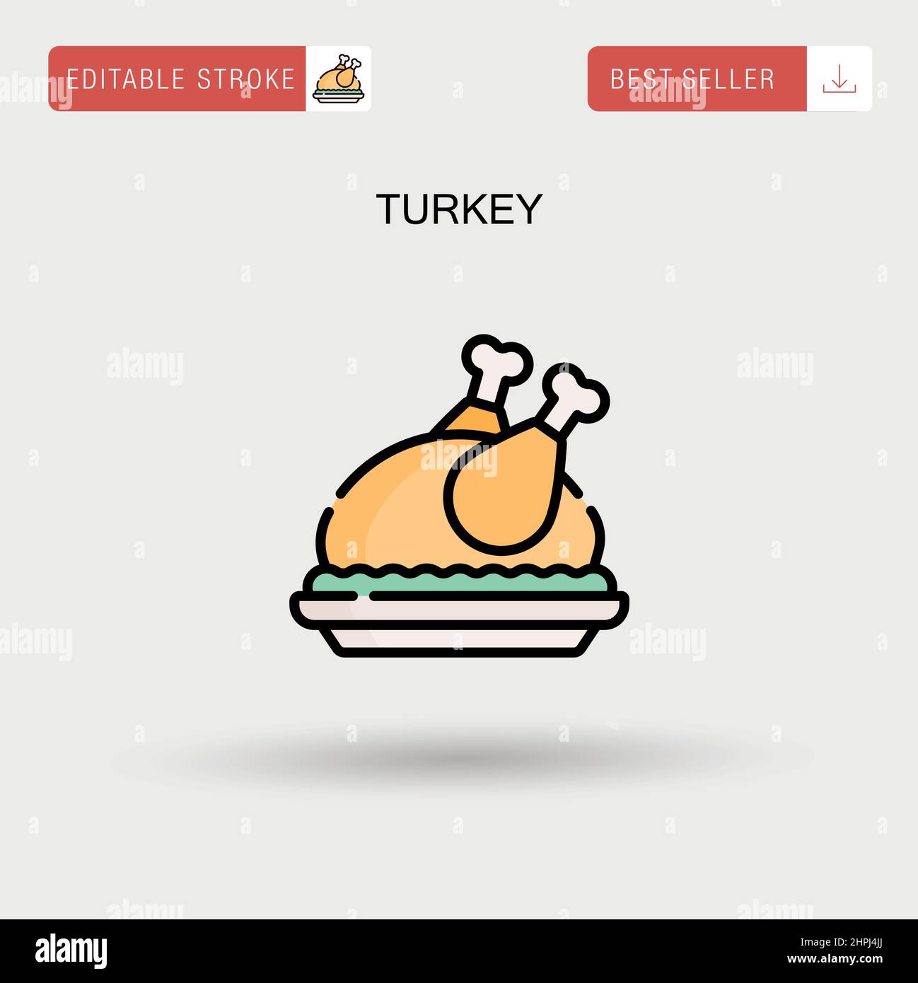 Turkey Simple vector icon Stock Vector Image & Art - Alamy