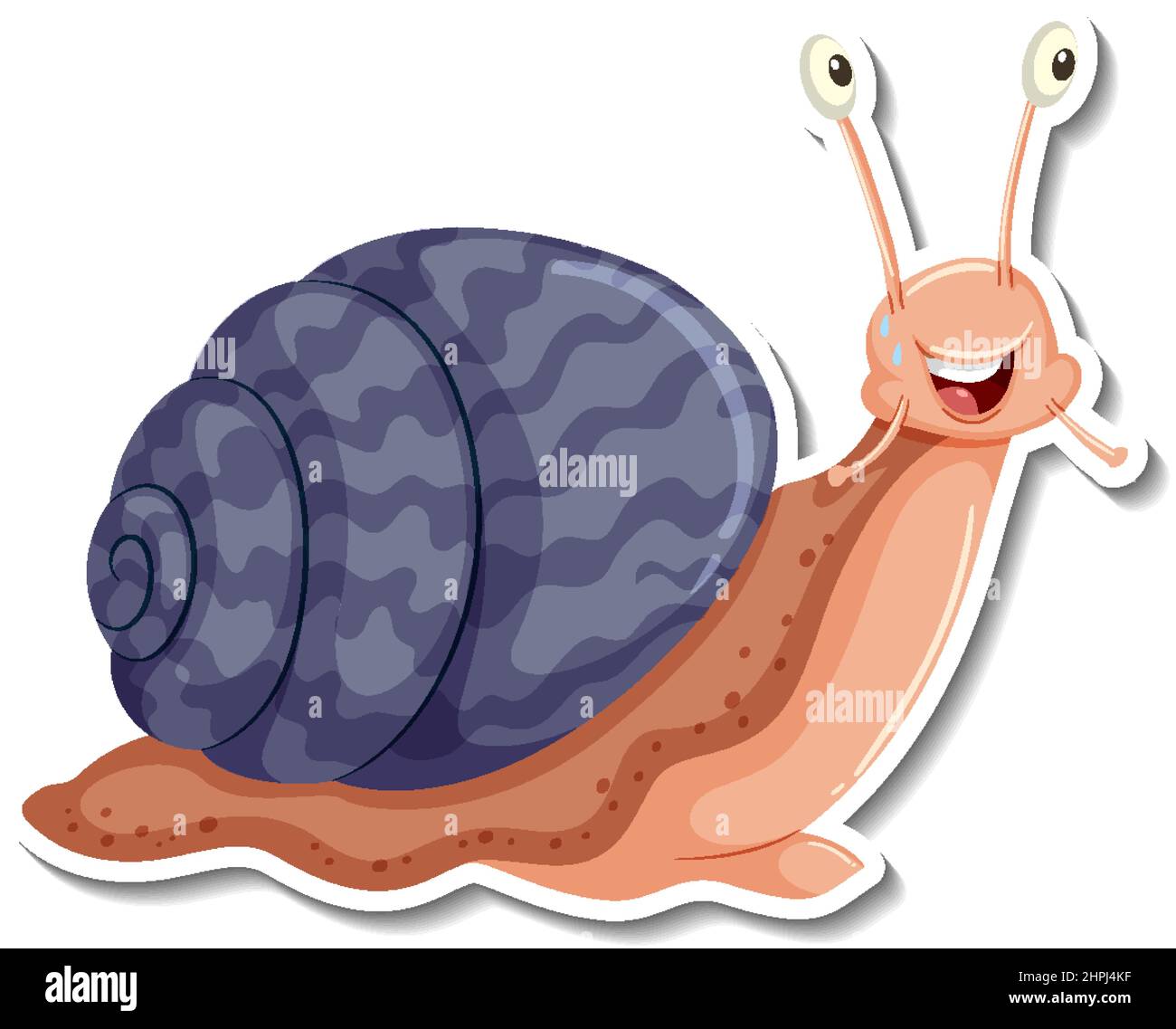 A snail animal cartoon sticker illustration Stock Vector Image & Art ...