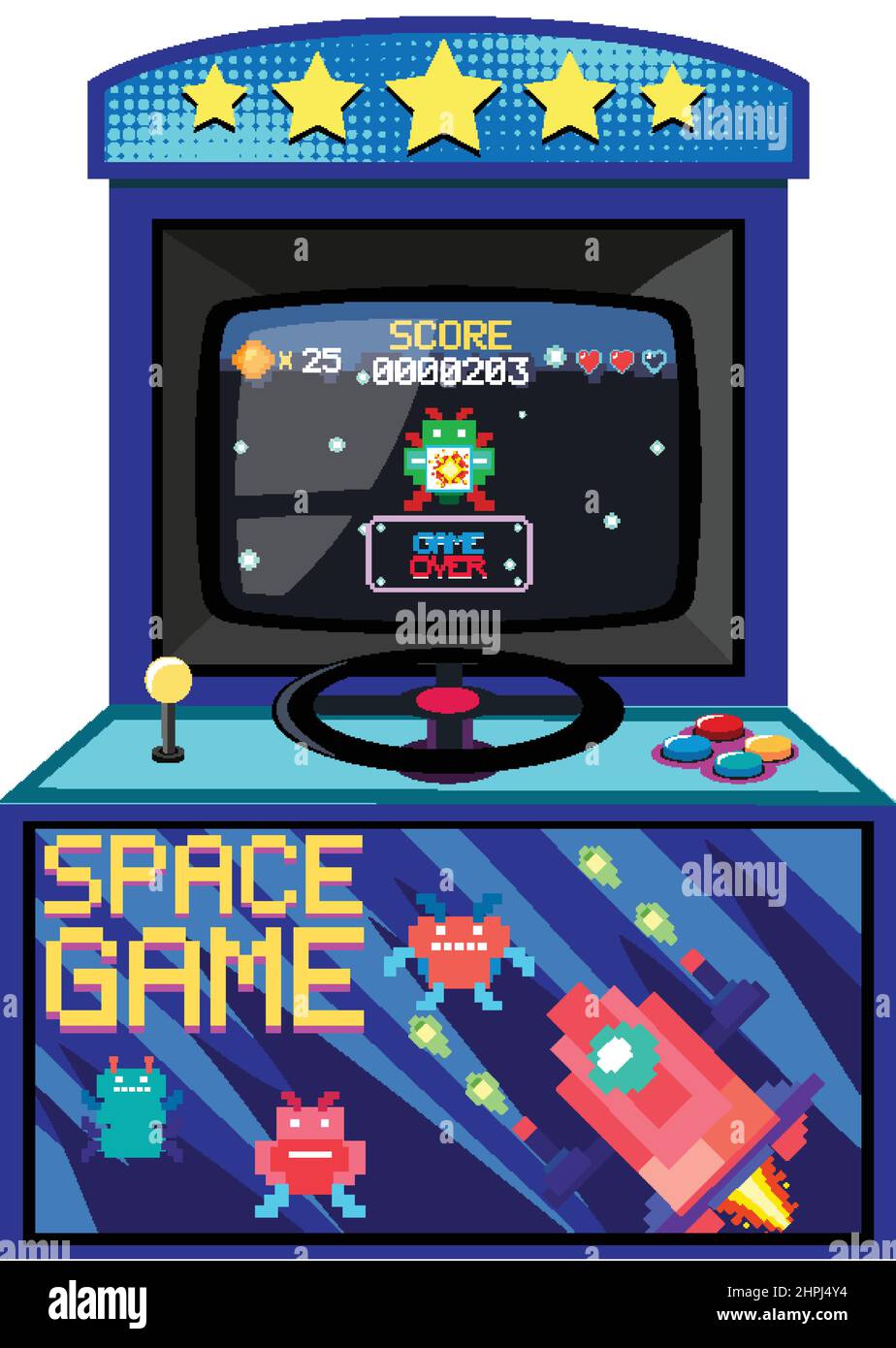 Arcade game machine isolated illustration Stock Vector Image & Art - Alamy