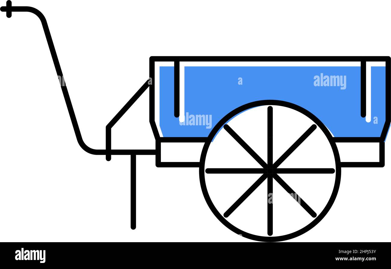 farm cart color icon vector illustration Stock Vector Image & Art - Alamy