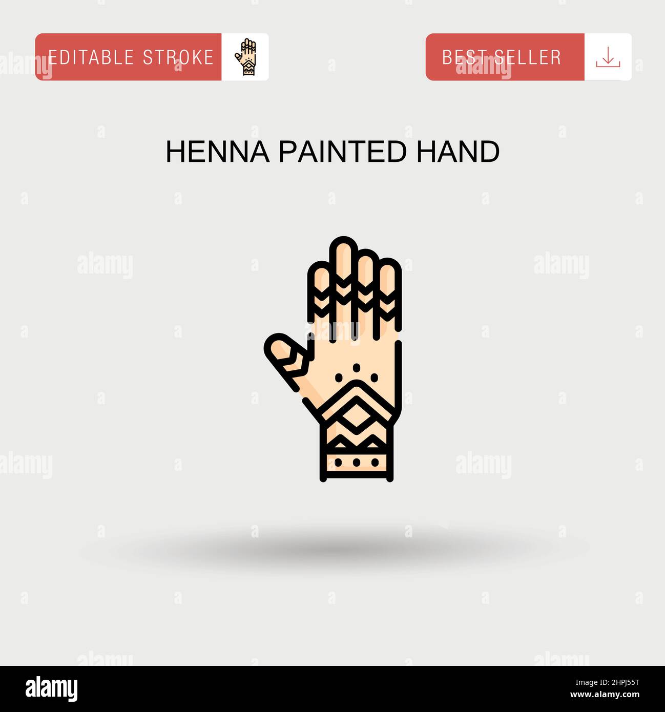 Henna fingers Stock Vector Images - Alamy