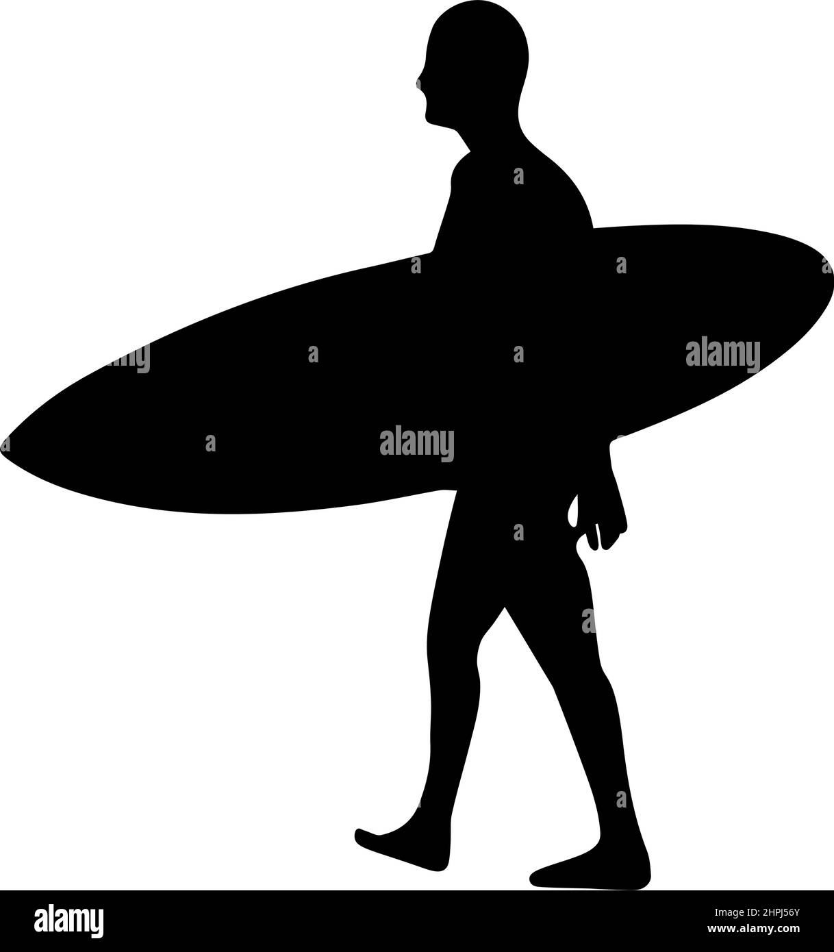 Man carrying a surfboard Stock Vector Images - Alamy