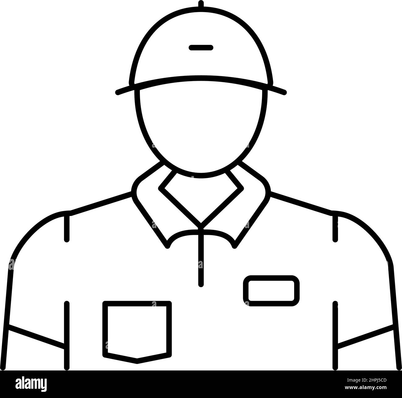 Golf cart icon outline Cut Out Stock Images & Pictures - Alamy