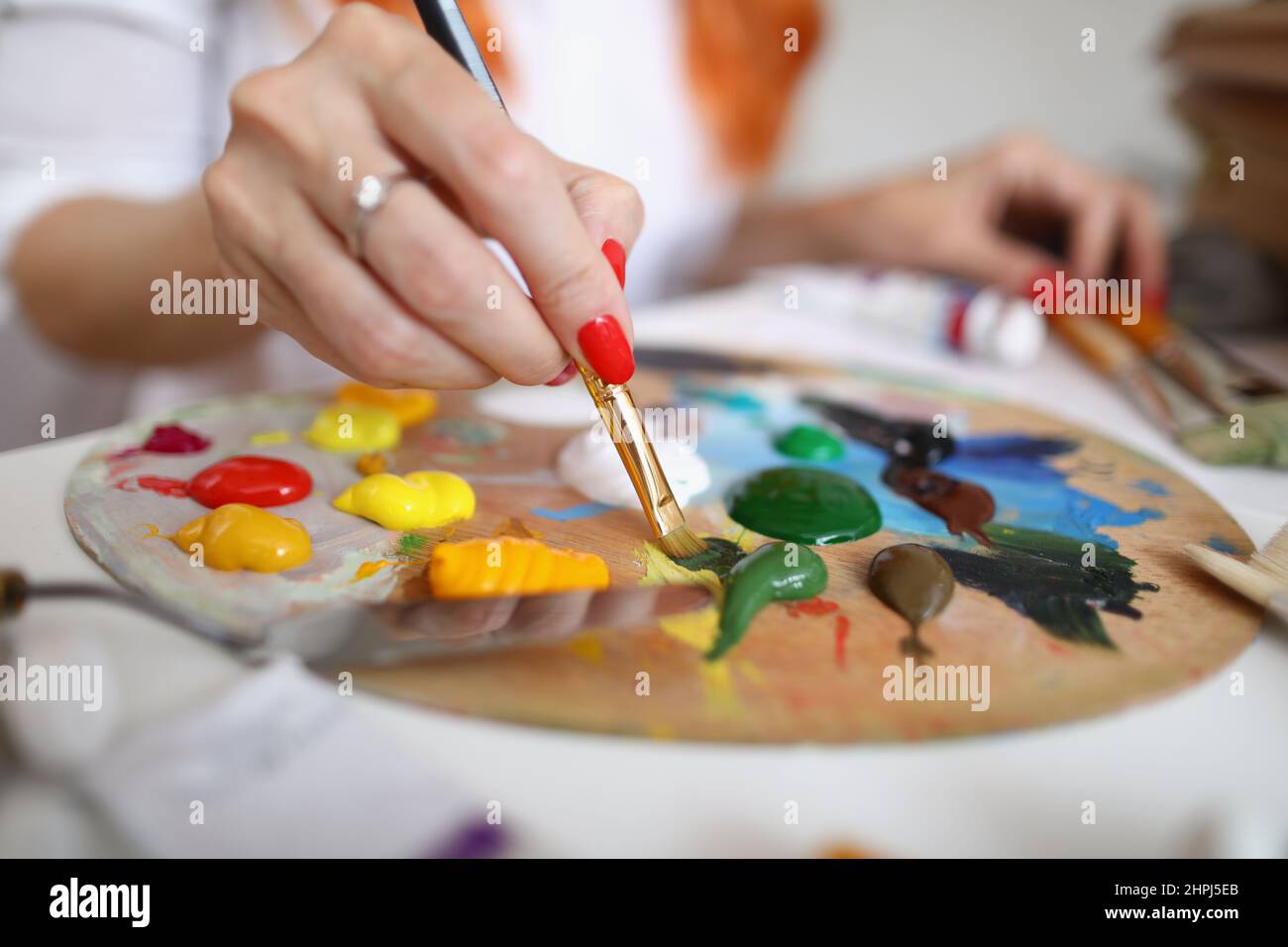 Detailed picture of working process Stock Photo - Alamy