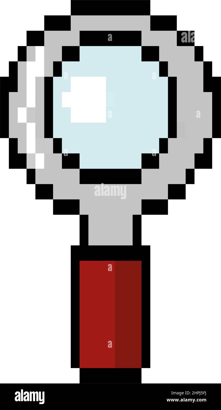 magnifying glass pixel Stock Vector Image & Art - Alamy