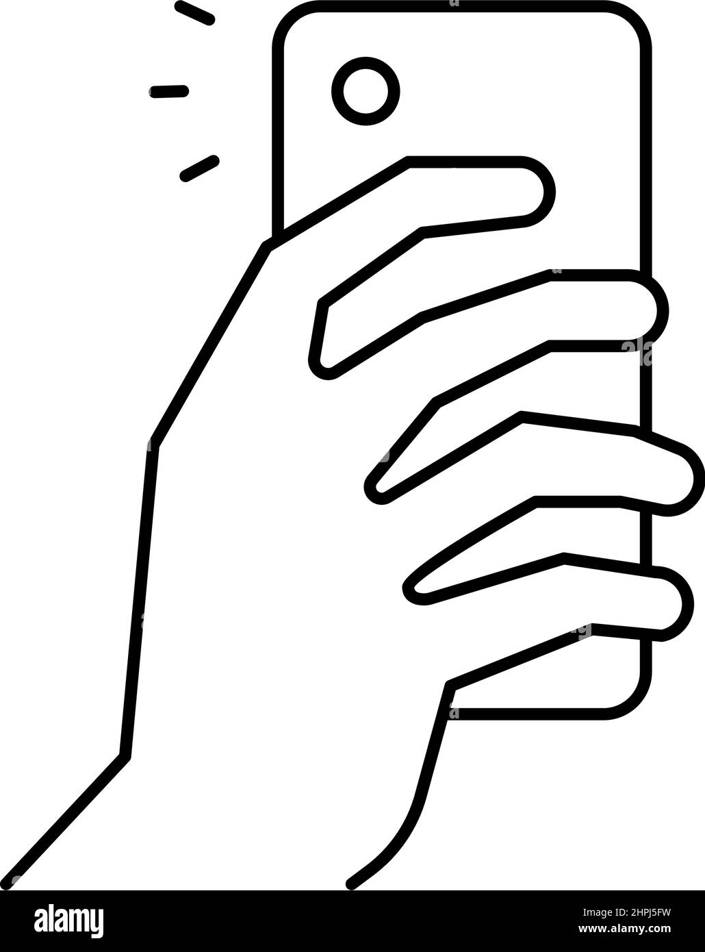 making photo on smartphone camera line icon vector illustration Stock ...