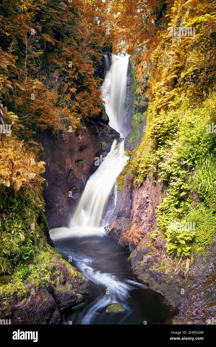 Ess-Na-Laragh waterfall on Waterfall trail in Glenariff Forest Park ...