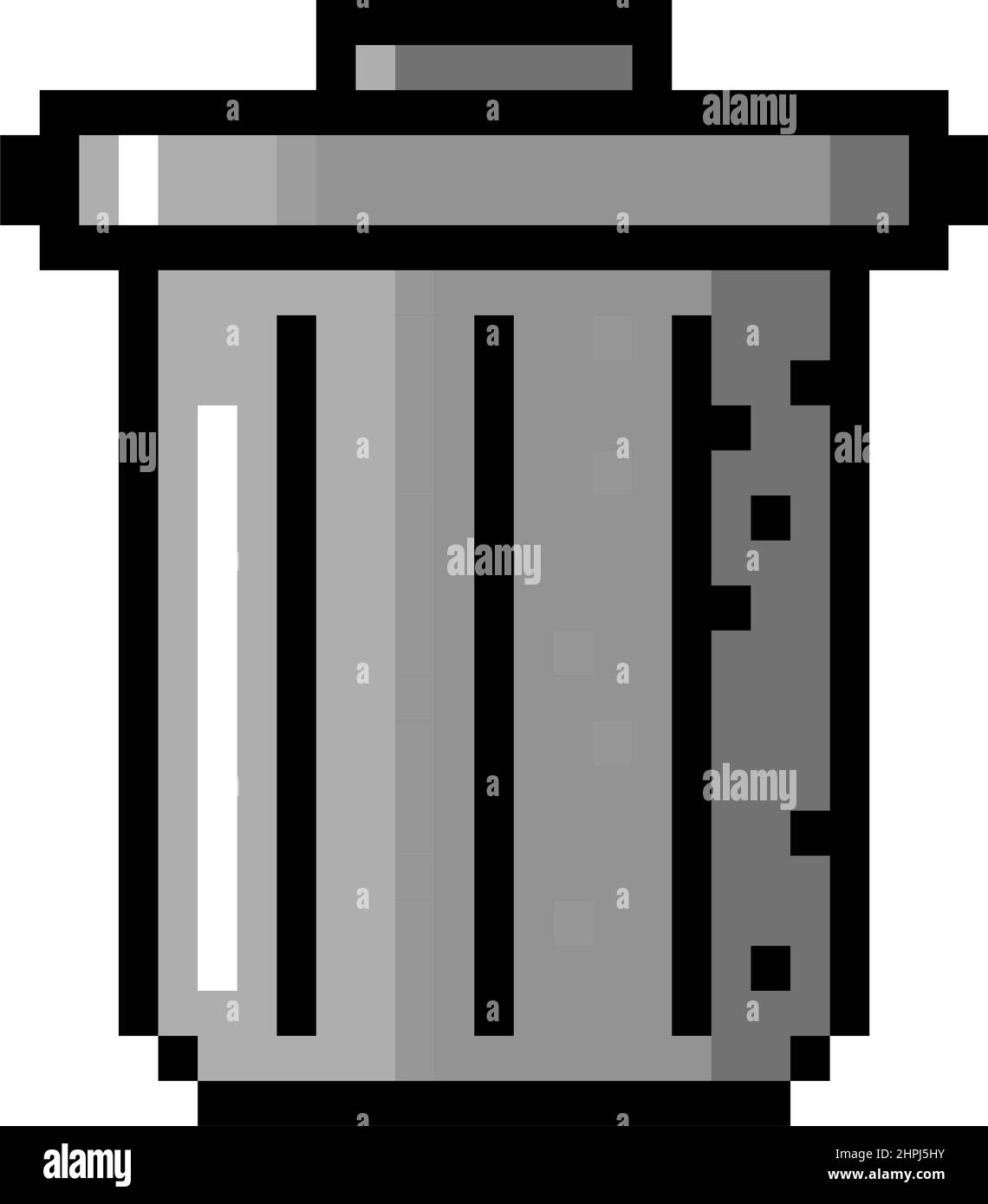 trash can pixel Stock Vector Image & Art - Alamy