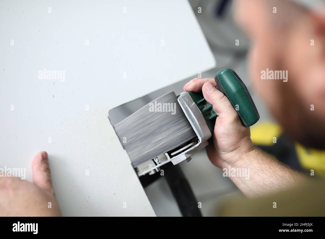 Busy concentrated person at work Stock Photo - Alamy