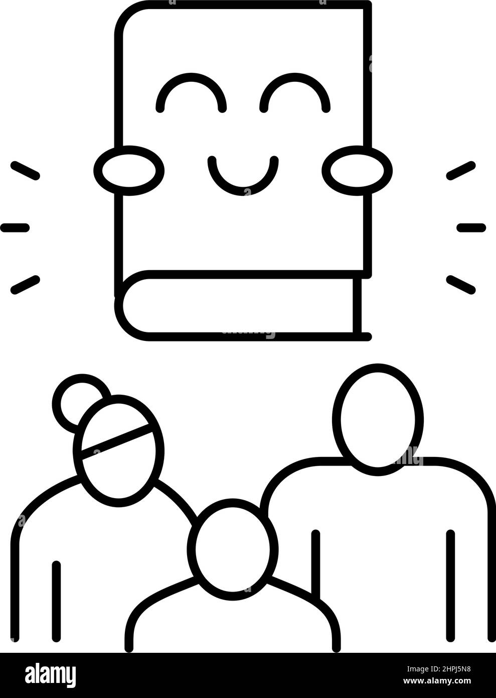 book for family line icon vector illustration Stock Vector Image & Art ...
