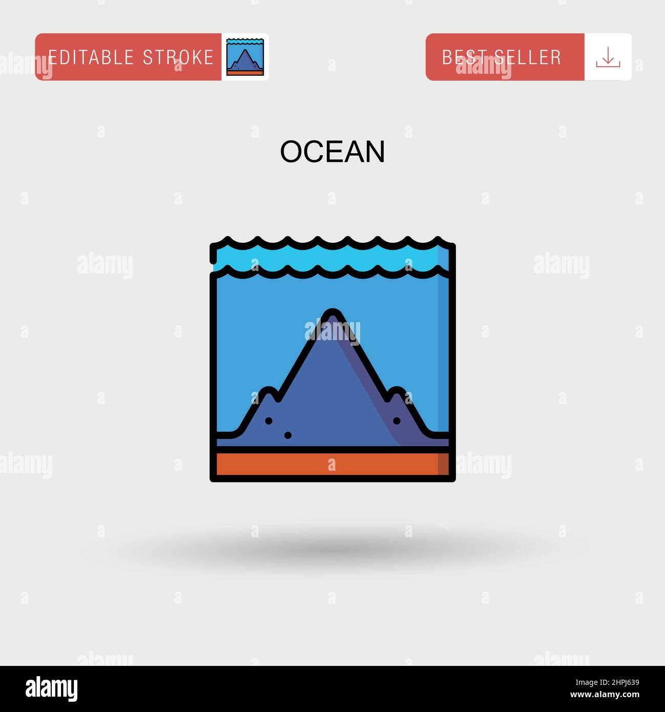 Ocean Simple vector icon Stock Vector Image & Art - Alamy