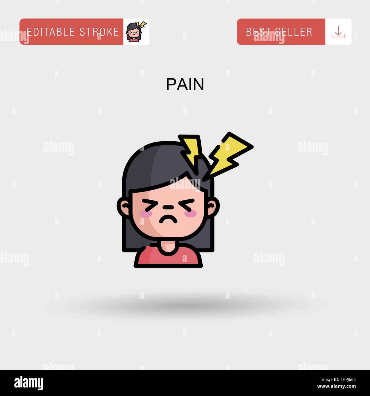 Pain Simple vector icon Stock Vector Image & Art - Alamy