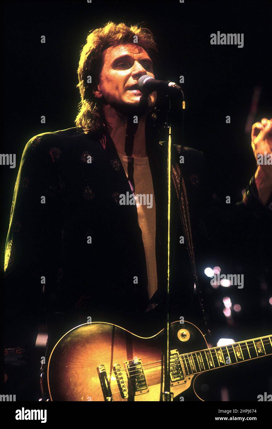 Ray Davies of The Kinks performing circa 1988 Credit: Jeffrey Mayer ...