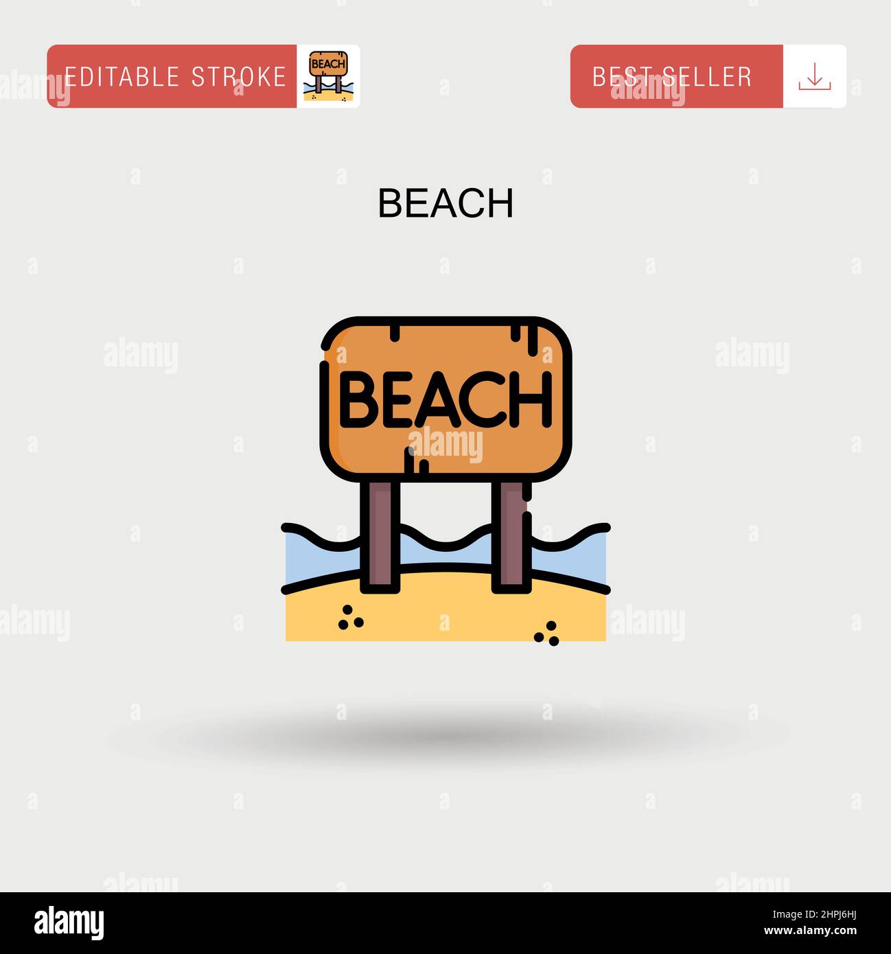 White sand beach and ocean Stock Vector Images - Alamy