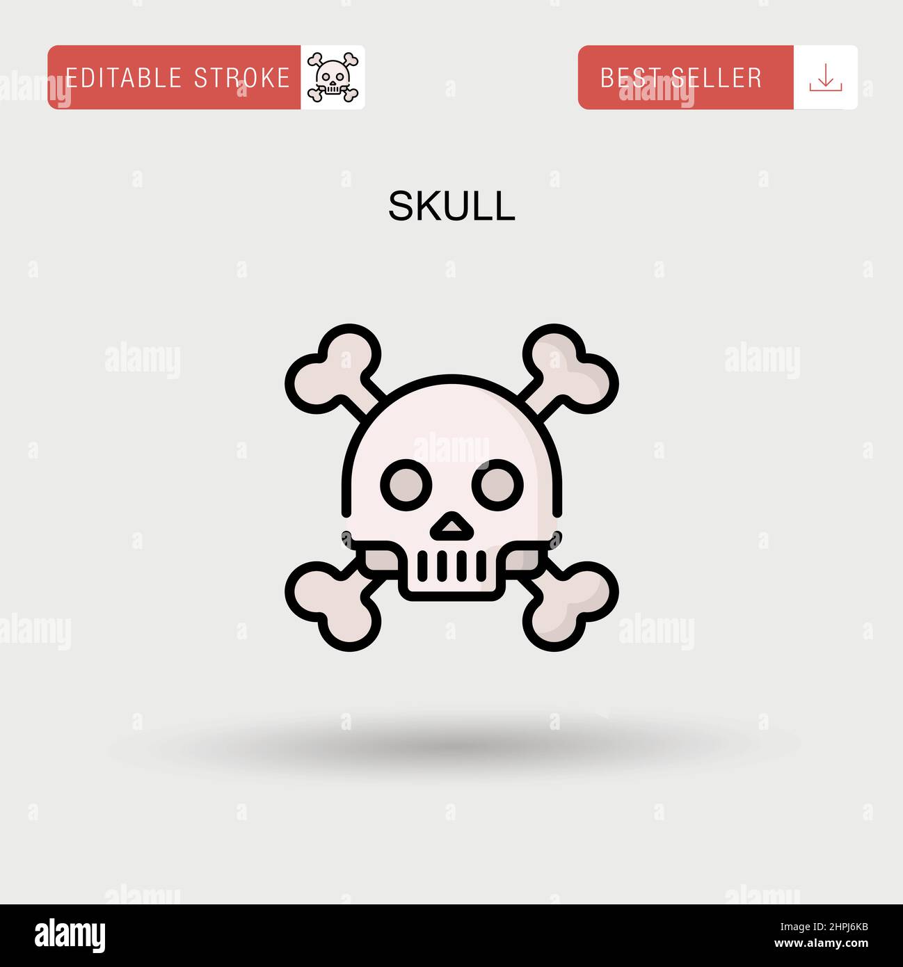 Skull Simple vector icon Stock Vector Image & Art - Alamy