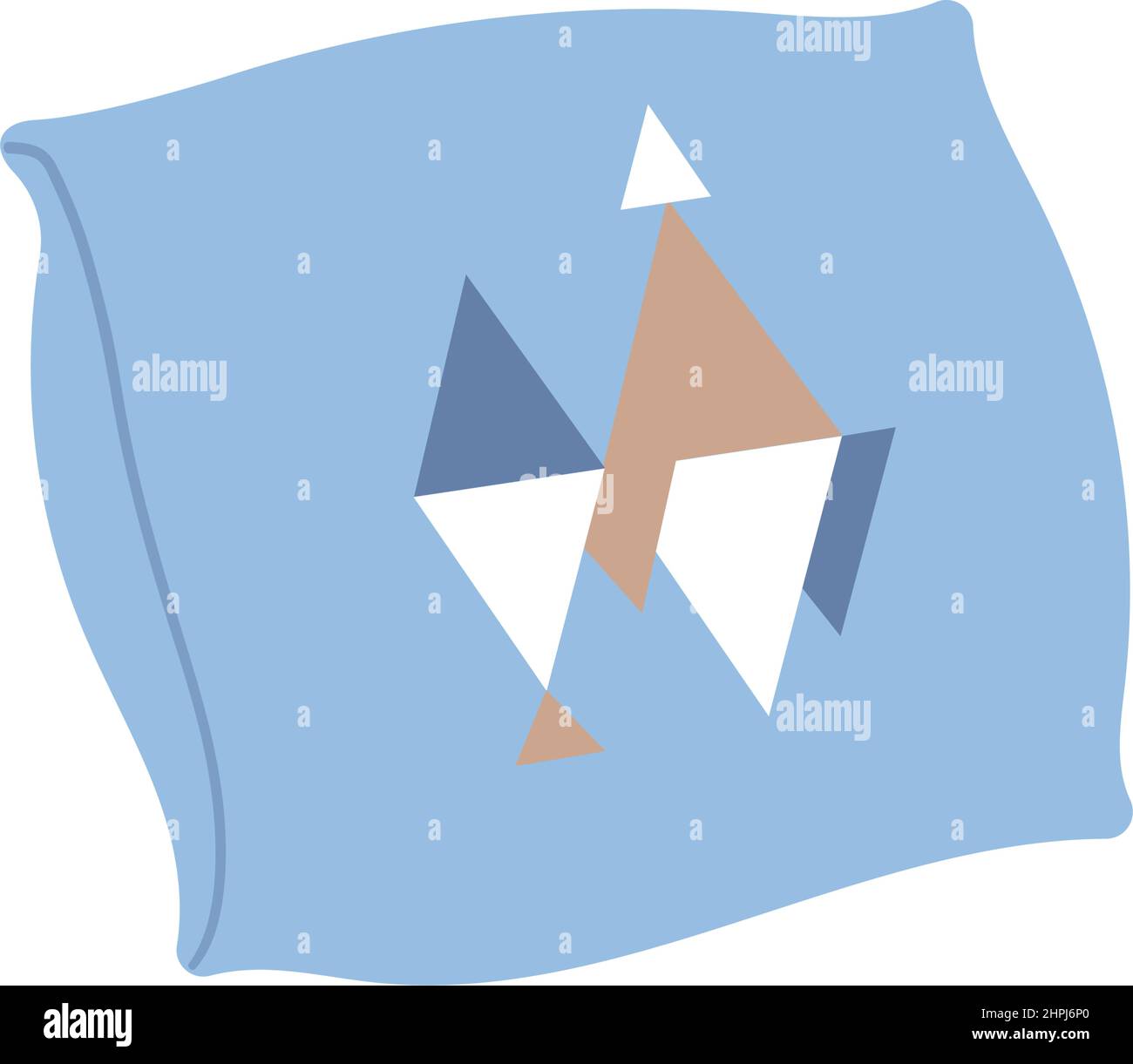 Scandinavian patterned cushion. Vector illustration in a flat style ...