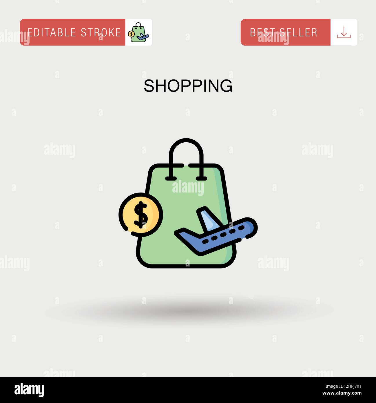 Shopping Simple vector icon Stock Vector Image & Art - Alamy