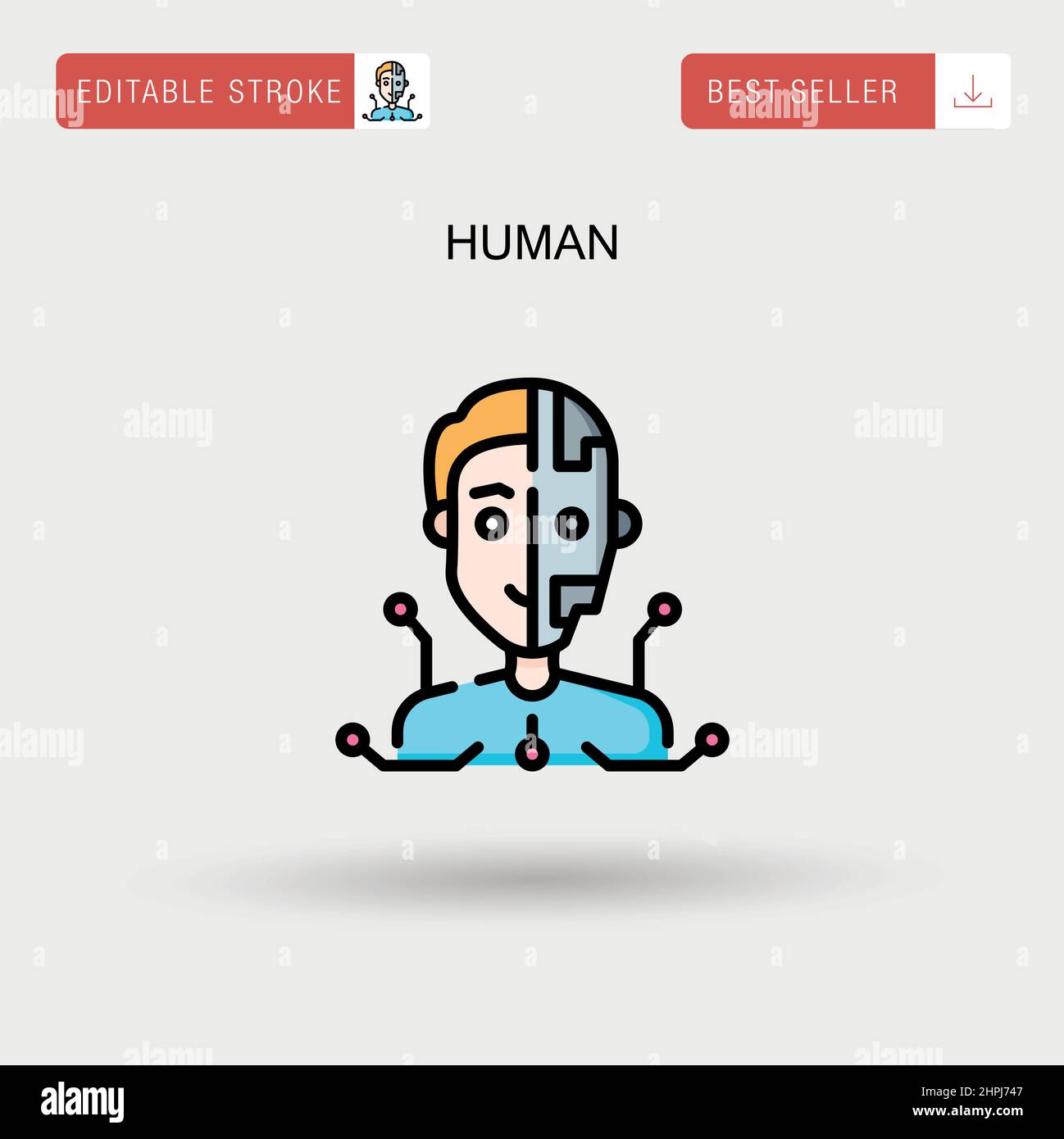 Human Simple vector icon Stock Vector Image & Art - Alamy
