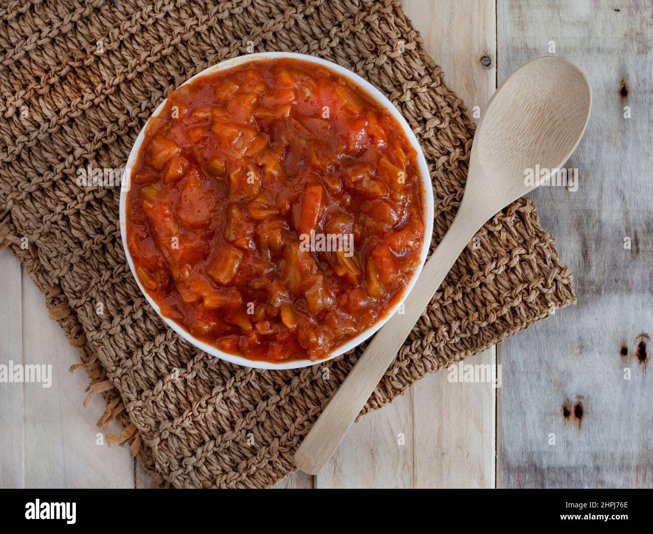 South African vegetable relish or side dish called Chakalaka ...