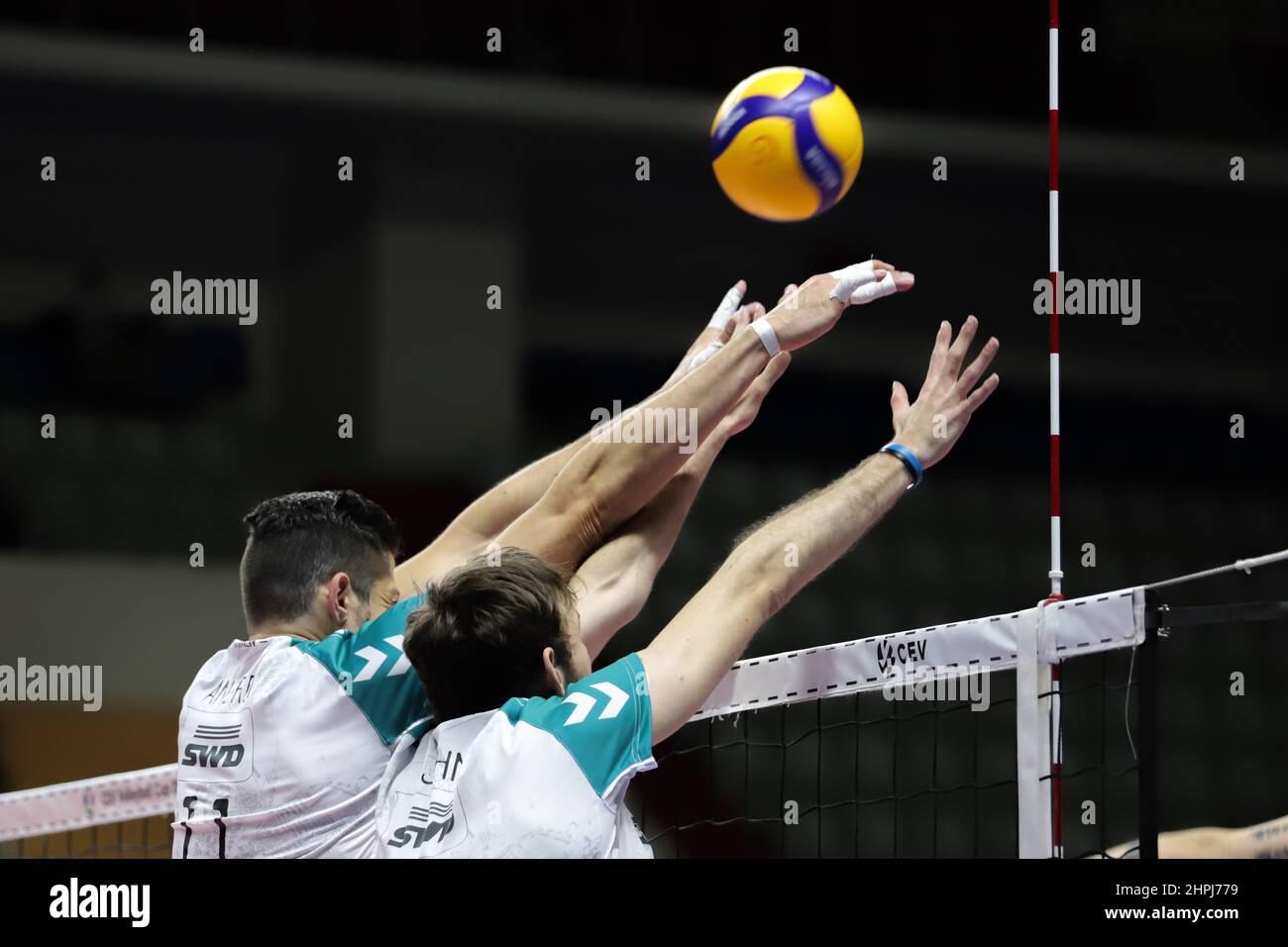 ISTANBUL, TURKEY - DECEMBER 08, 2021: Undefined athletes in action in ...