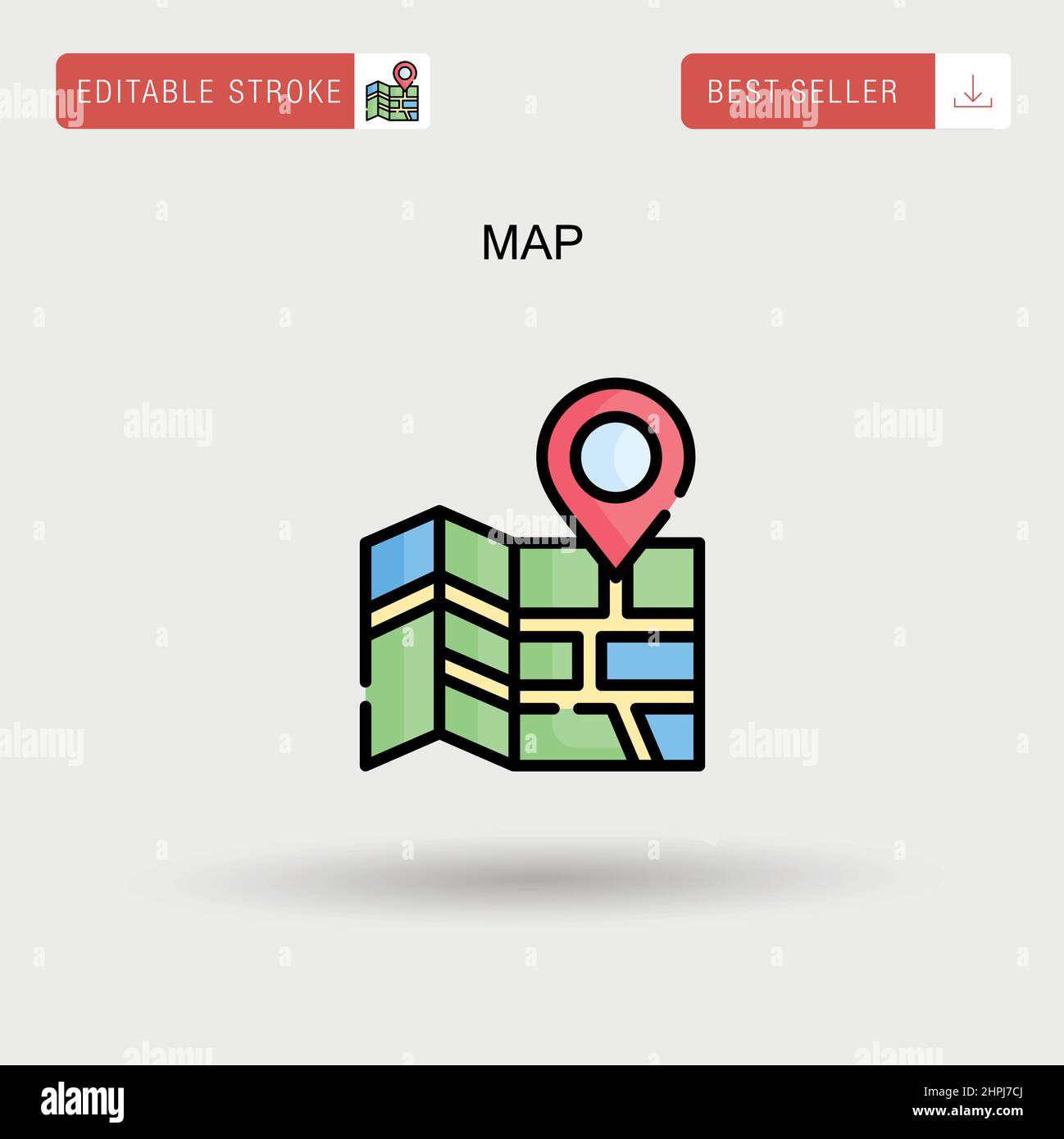 Simple flat political world map hi-res stock photography and images - Alamy