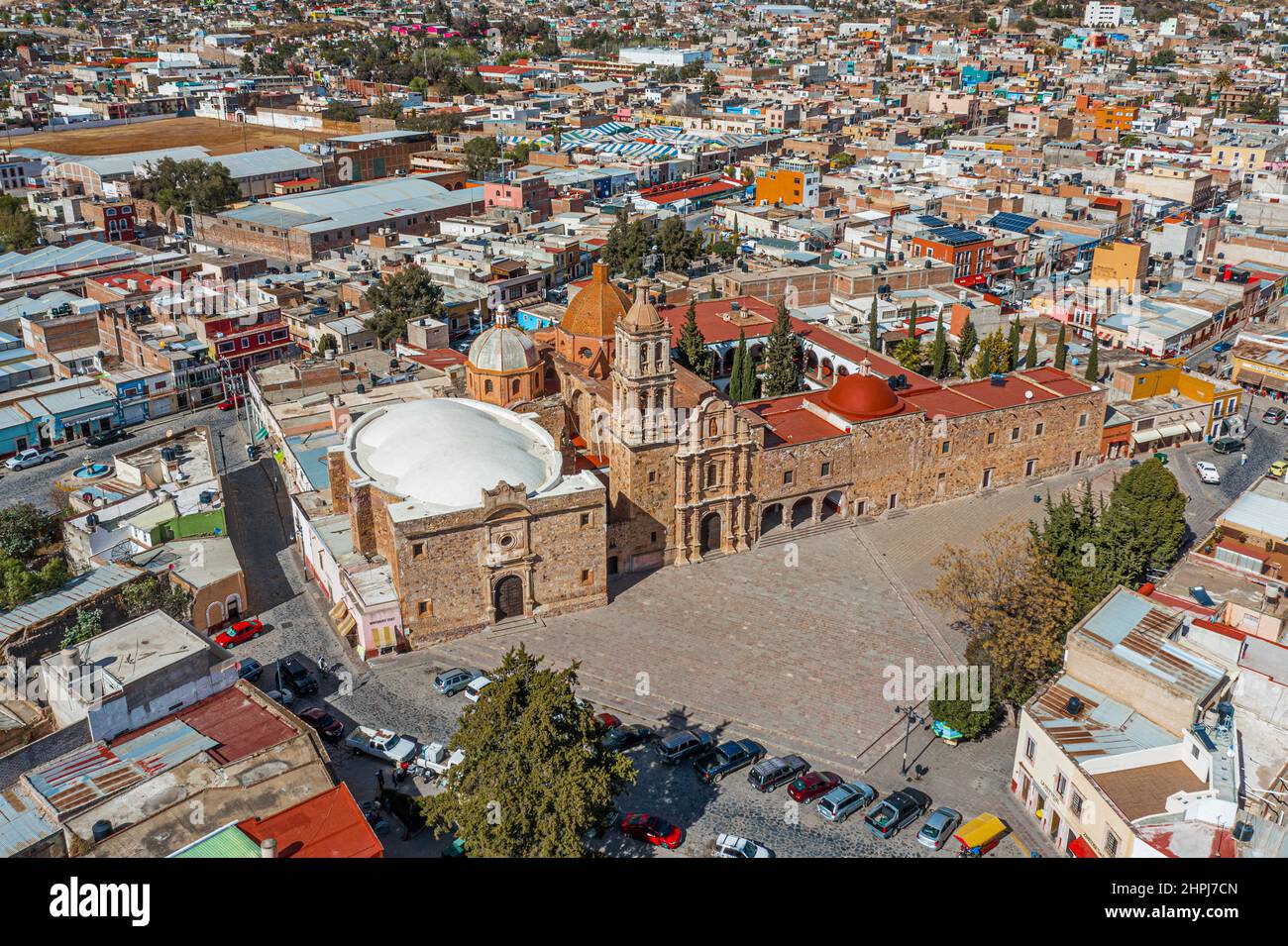 Sombrerete, Zacatecas Mexico. Aerial view of the magical town ...
