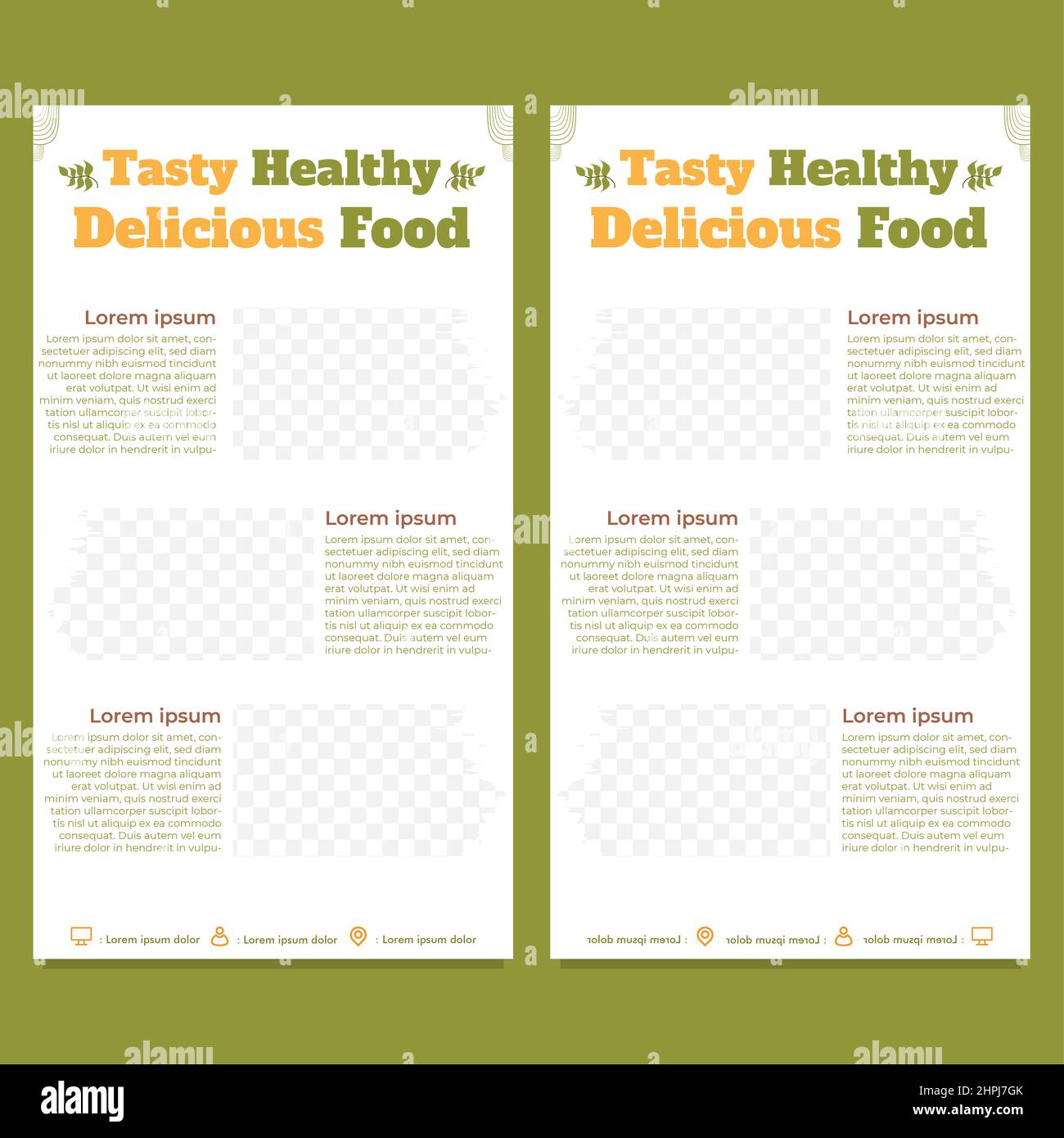 tasty healthy food social media story template design Stock Photo - Alamy
