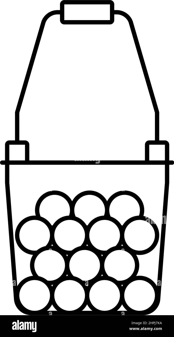 ball hopper tennis line icon vector illustration Stock Vector Image ...