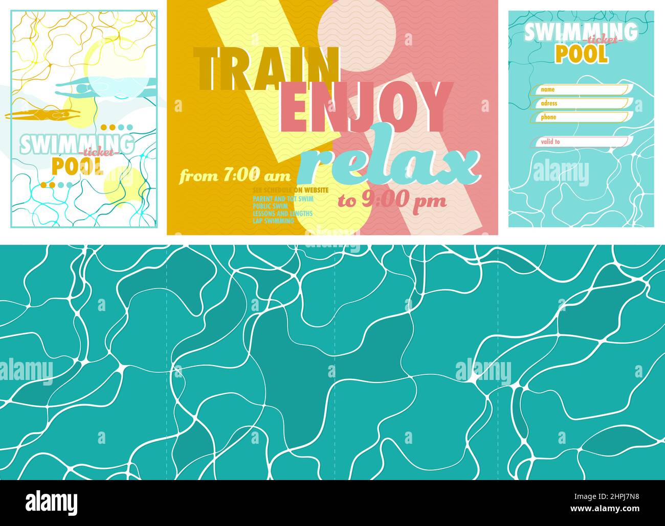 Swimming access Stock Vector Images - Alamy