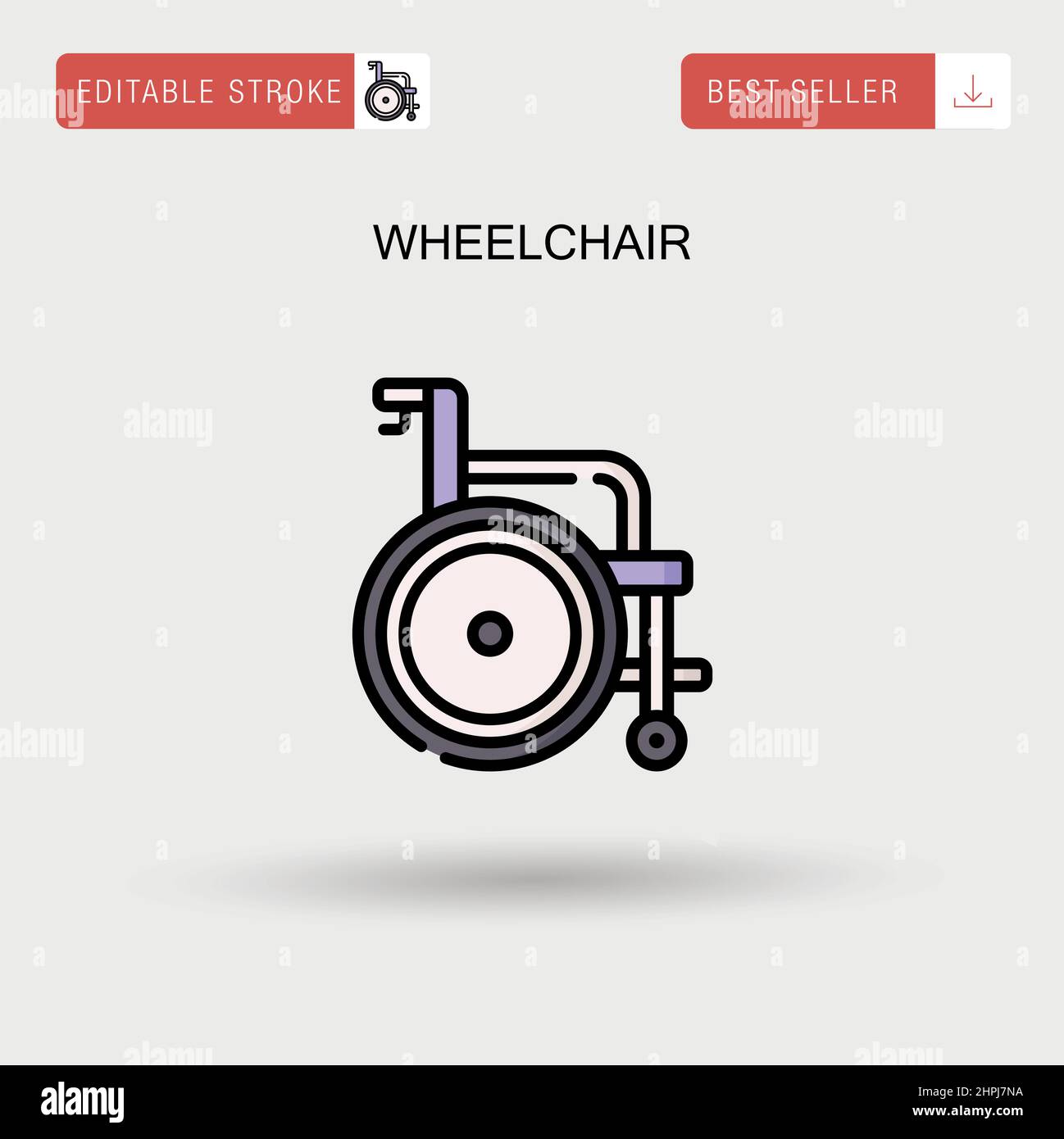 Wheelchair Simple vector icon Stock Vector Image & Art - Alamy