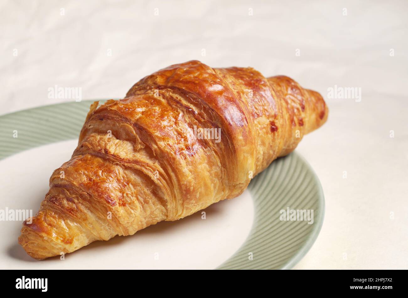 Croissant in plate hi-res stock photography and images - Alamy