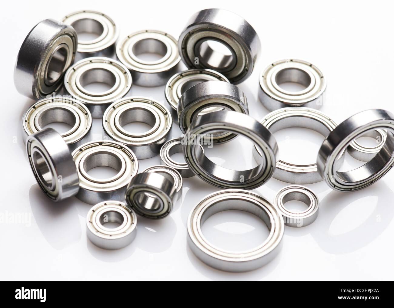 New replacement group bearings isolated on studio background Stock ...