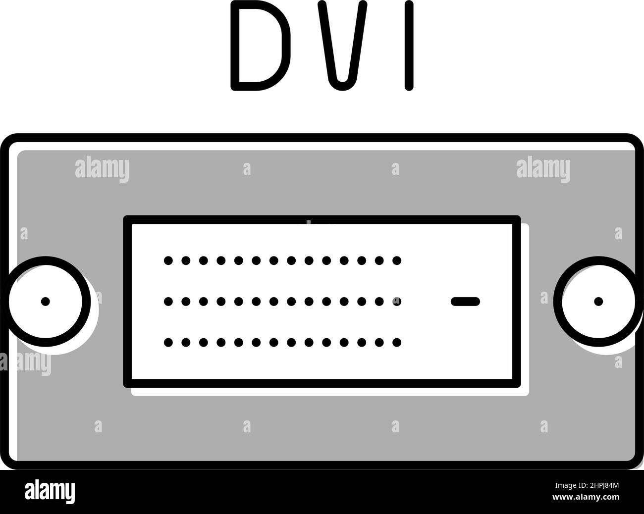 dvi computer port color icon vector illustration Stock Vector Image ...