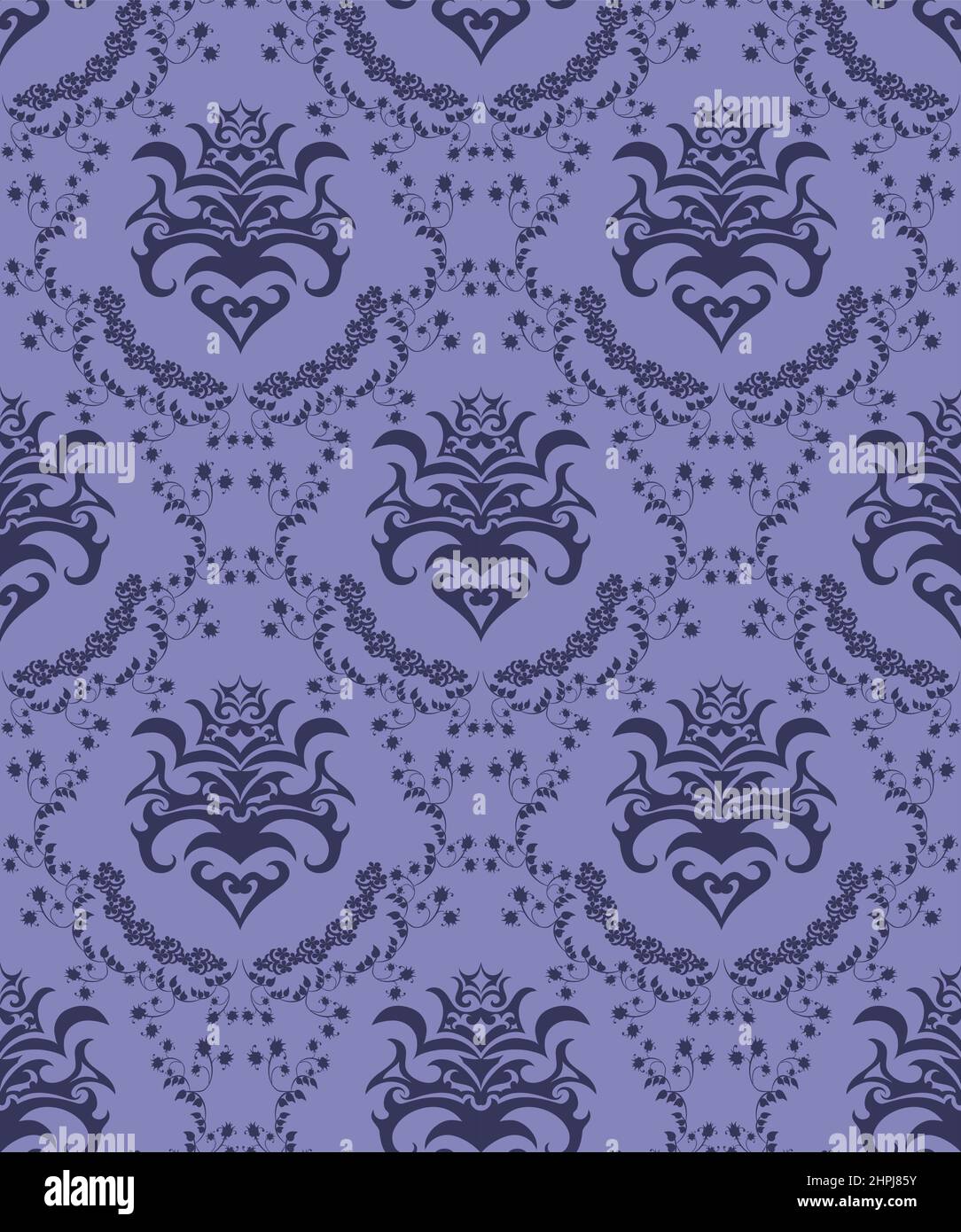 Damask Seamless Vector Pattern. Elegant Design in Royal Baroque Style ...