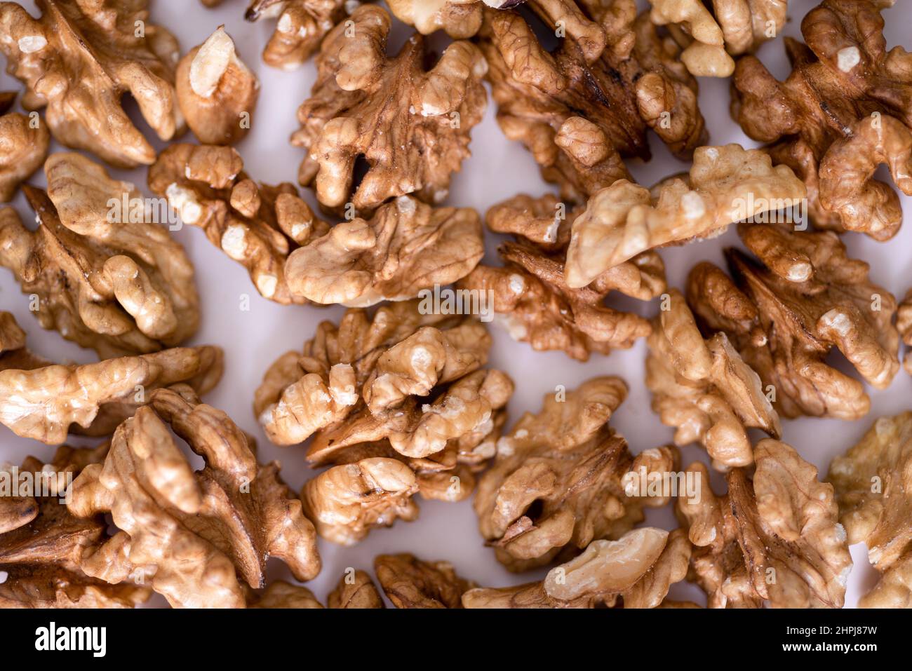Walnuts background. Kernels walnuts. Top view. Vegetarian or healthy ...