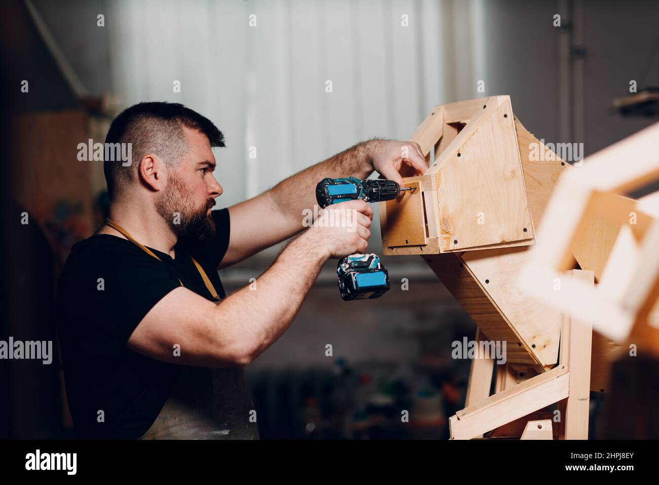 Artisan craftsman carpenter sculptor frame wooden create carcass ...