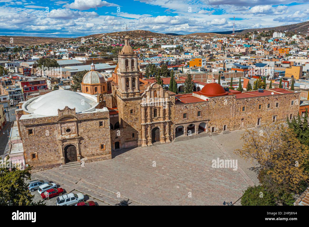 Sombrerete, Zacatecas Mexico. Aerial view of the magical town ...
