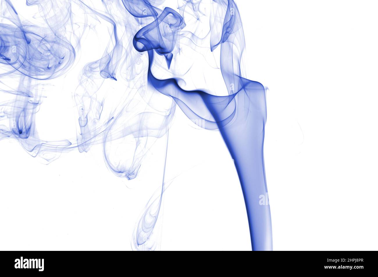 Blue smoke illustration isolated on a white background Stock Photo - Alamy