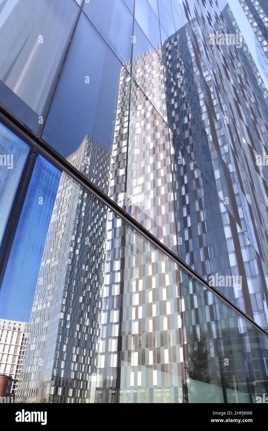 Architecture in Manchester City centre Stock Photo - Alamy