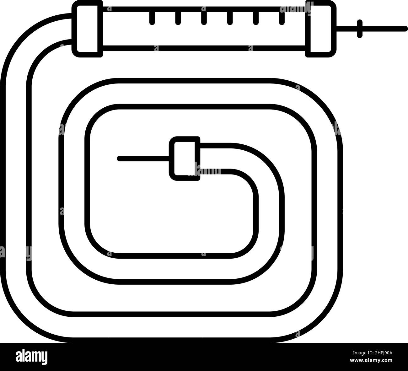 classic hookah hose line icon vector illustration Stock Vector Image ...