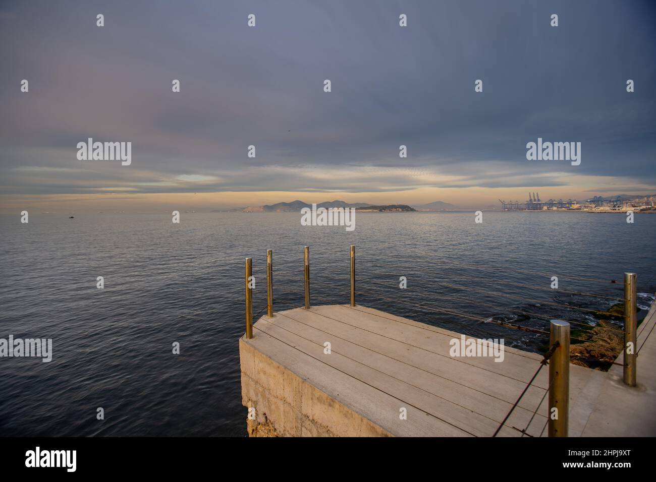 Small dock on the shore,at Drapetsona,Greece Stock Photo - Alamy