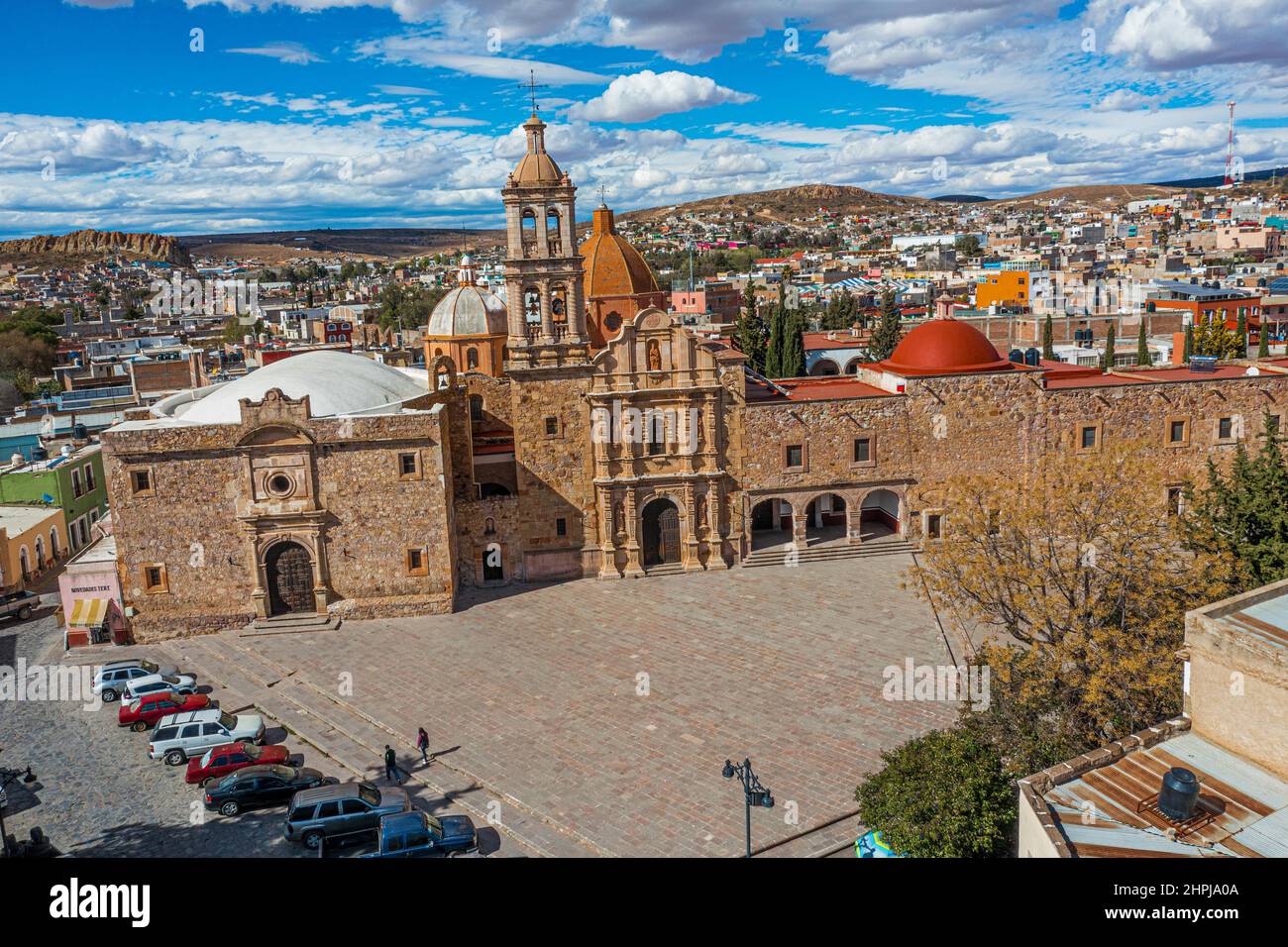 Sombrerete, Zacatecas Mexico. Aerial view of the magical town ...