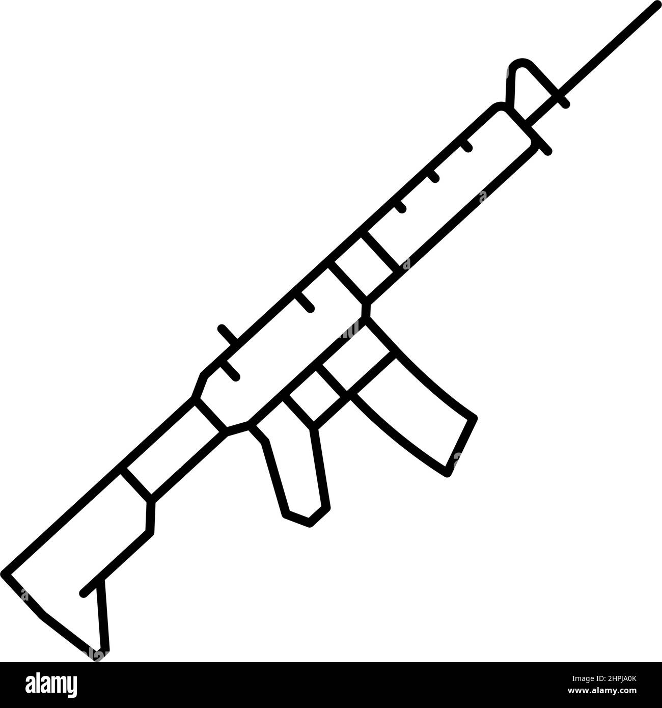 centerfire rifle line icon vector illustration Stock Vector Image & Art ...