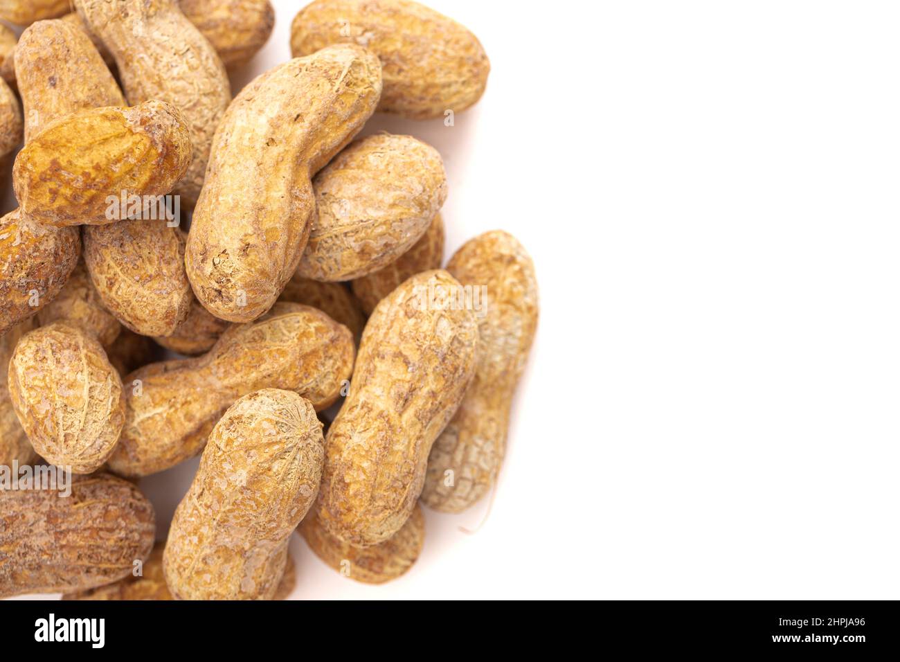 Organic In Shell Peanut Isolated on a White Background Stock Photo - Alamy