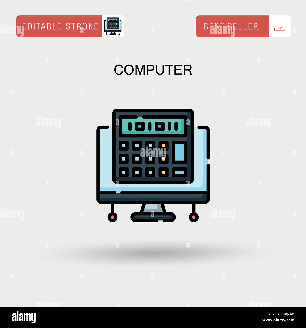 Computer Simple vector icon Stock Vector Image & Art - Alamy