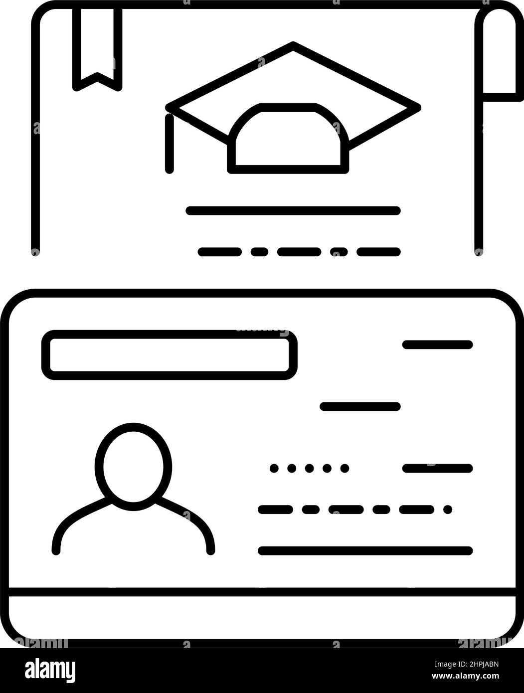 educational visa line icon vector illustration Stock Vector Image & Art ...