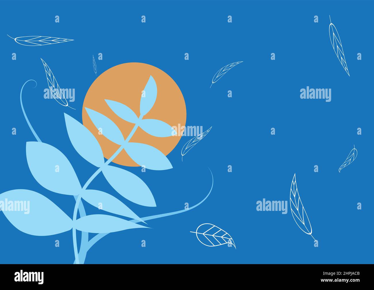 Abstract blue leaves background. Vector illustration Stock Vector Image ...