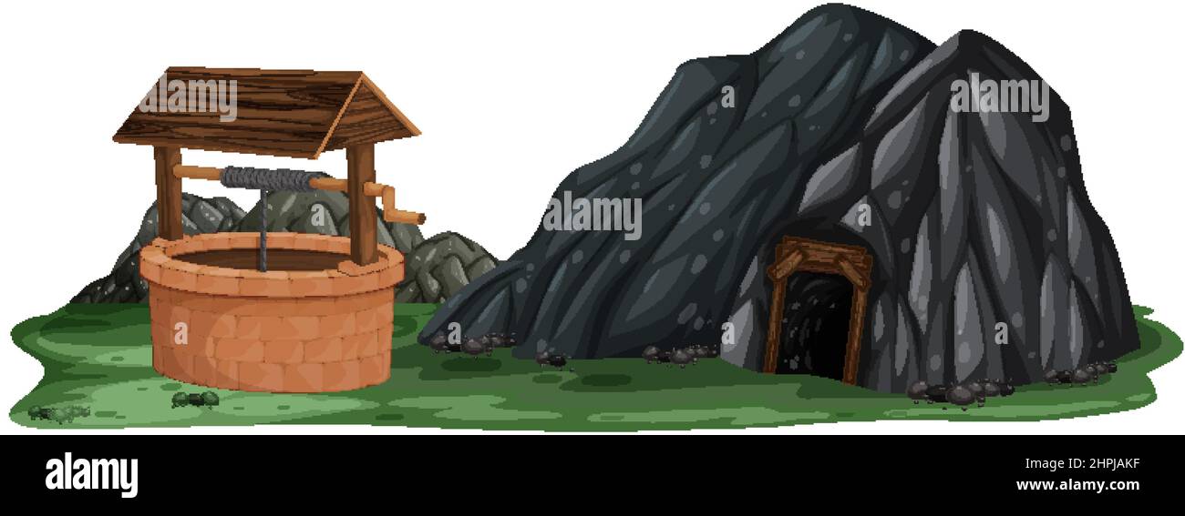 Cartoon stone well Cut Out Stock Images & Pictures - Alamy