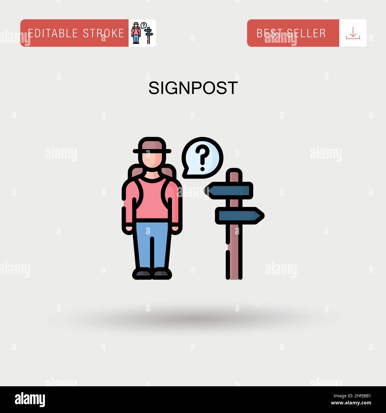 Blue direction signpost Stock Vector Images - Alamy