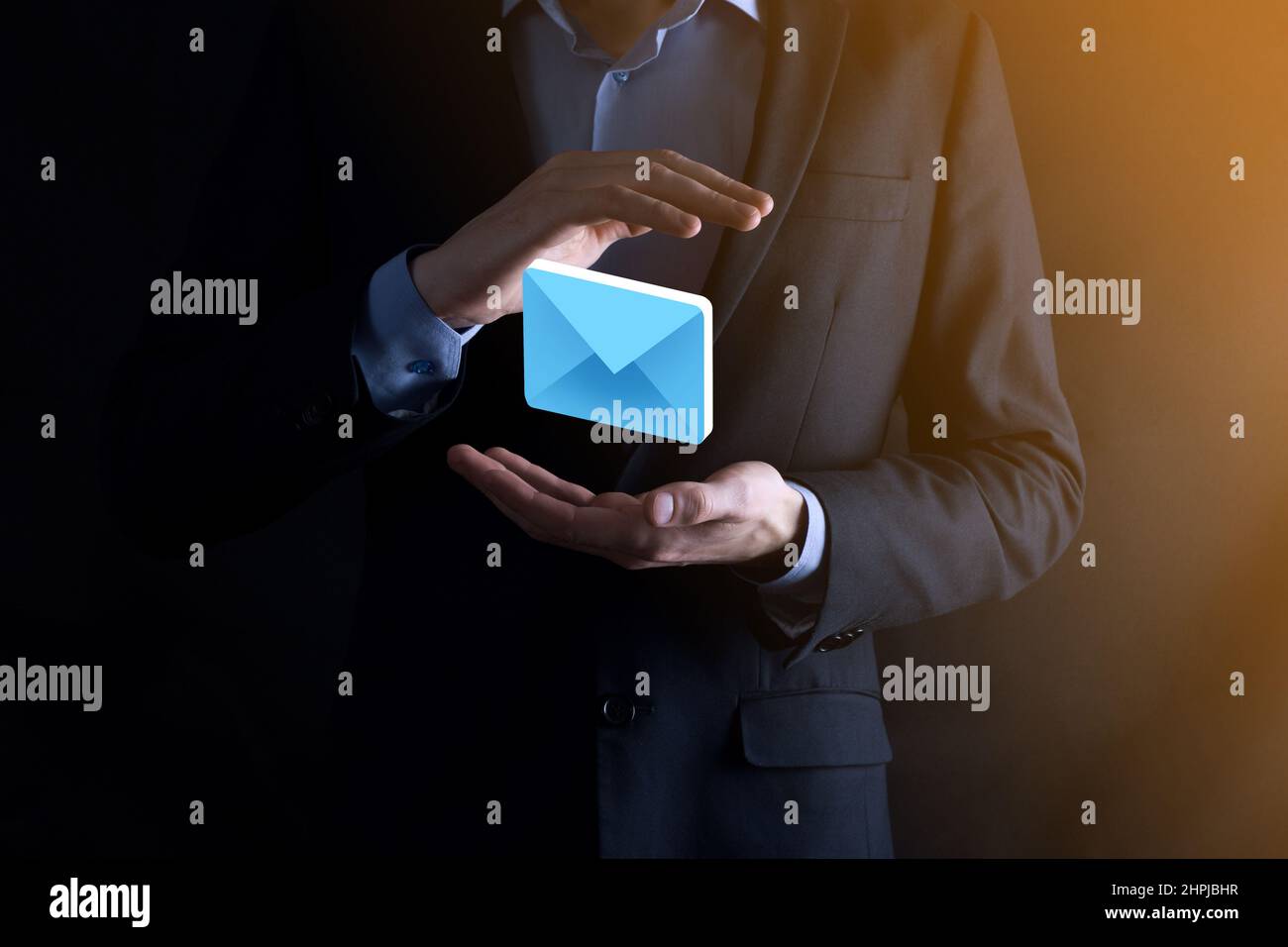 Email marketing and newsletter concept.Contact us by newsletter email ...